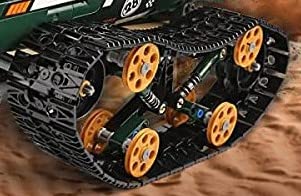 General Jim's 360 Degree Remote Control Crawler Monster Truck Vehicle with Remote Phone App Controlled Modular Building Blocks Bricks Vehicle 625 Piece Toy Building Set - for Teens and Adults