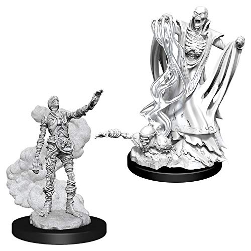 Dungeons & Dragons Nolzur's Marvelous Unpainted Miniatures Bundle: Lich & Mummy Lord W11 + Wight & Ghast W11