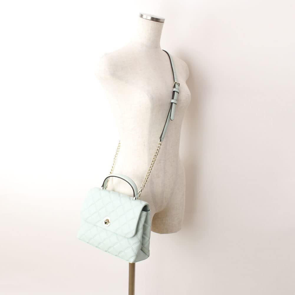 Kate Spade Natalia Medium Flap Crossbody Women's Leather Handbag (Crystal blue)