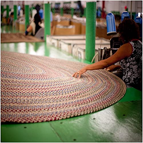 Colonial Mills Comfort Braided Area Rug Green 8' x 10' Oval 8' x 10'