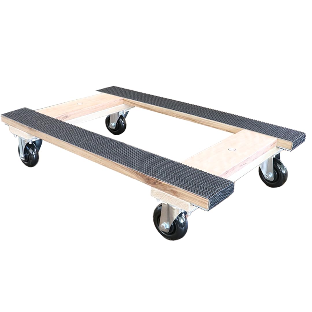 BoxerTool 18” x 30” Furniture Moving Pro Dollies – 2,400lbs Each Dolly – Solid Wood – Heavy Duty Caster Wheels – Pre Assembled Dollies - 2 Pack