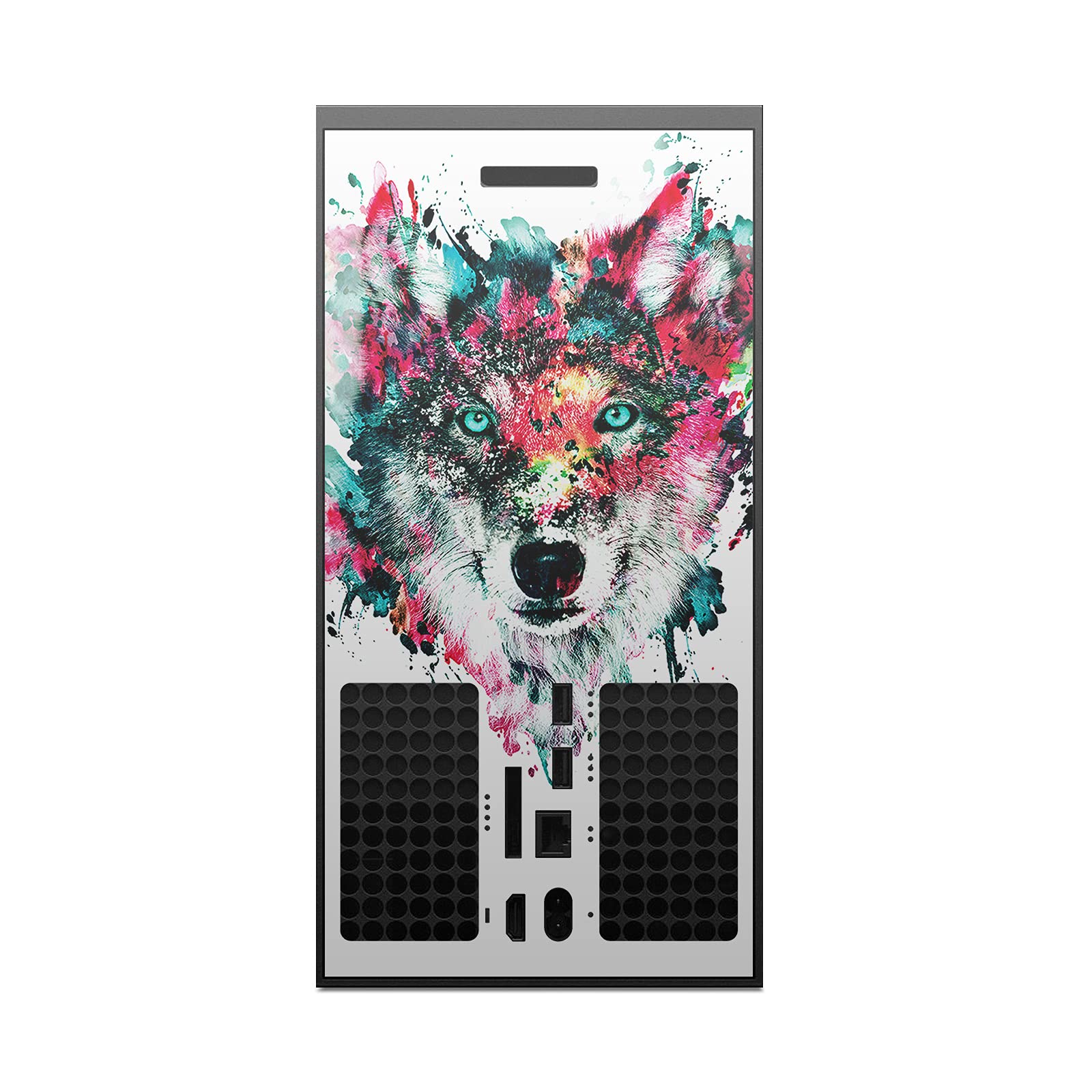 Head Case Designs Officially Licensed Riza Peker Wolf Art Mix Vinyl Sticker Gaming Skin Decal Cover Compatible With Xbox Series X Console