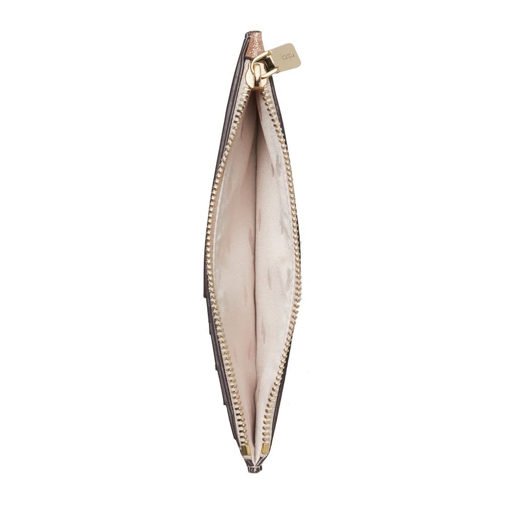 Kate Spade Wallet for Women Shimmy Boxed Large Slim Card Holder Glitter, Rose gold
