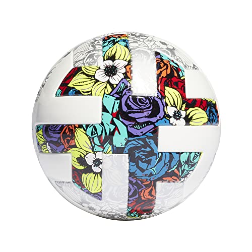 adidas MLS Mini Soccer Ball, Ball, White/Solar Yellow/Power Blue, 5