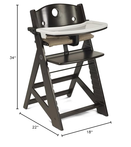 Keekaroo Height Right High Chair with Tray, Espresso