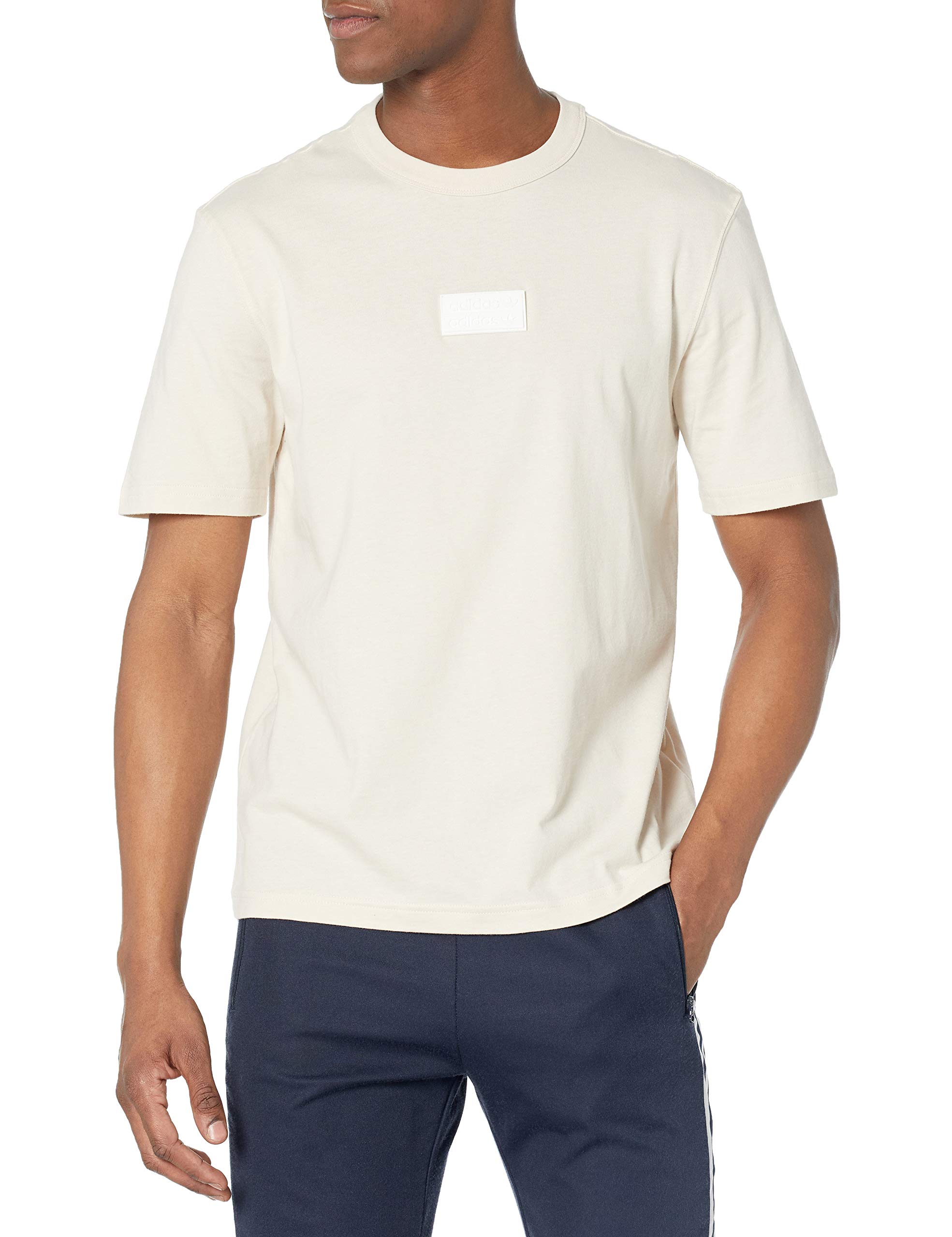 adidas Originals,mens,Silicon Badge Tee,Halo Ivory,X-Large
