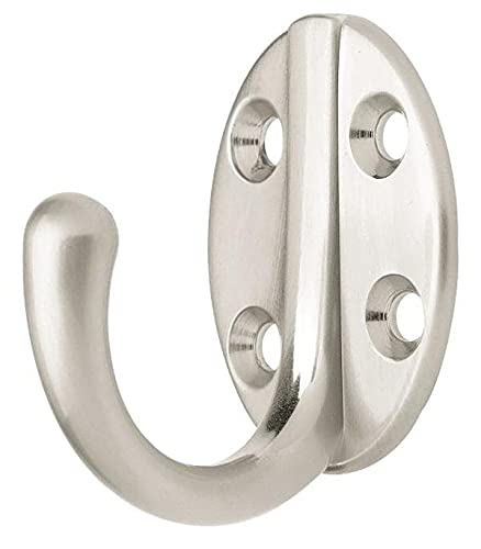 Brainerd Single Robe Hook, Satin Nickel