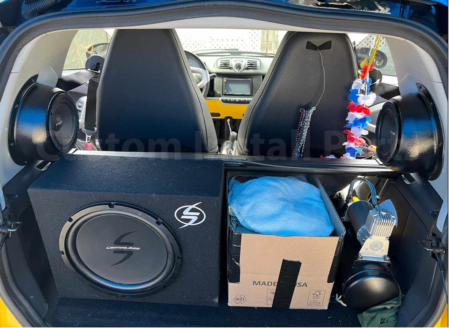 Custom Install Parts Pair of 6.5" Install Universal Angled Speaker Enclosures Boxes Pods Surface Mount