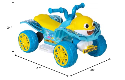 Dynacraft Baby Shark 6-Volt Unisex Kids Ride-on for Age 1.5-3 Years