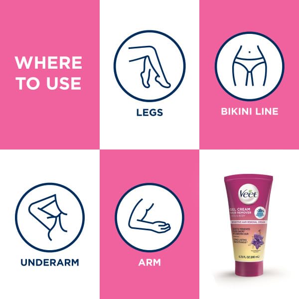 VEET Hair Removal Cream Sensitive Formula 6.78 oz (Pack of 4)