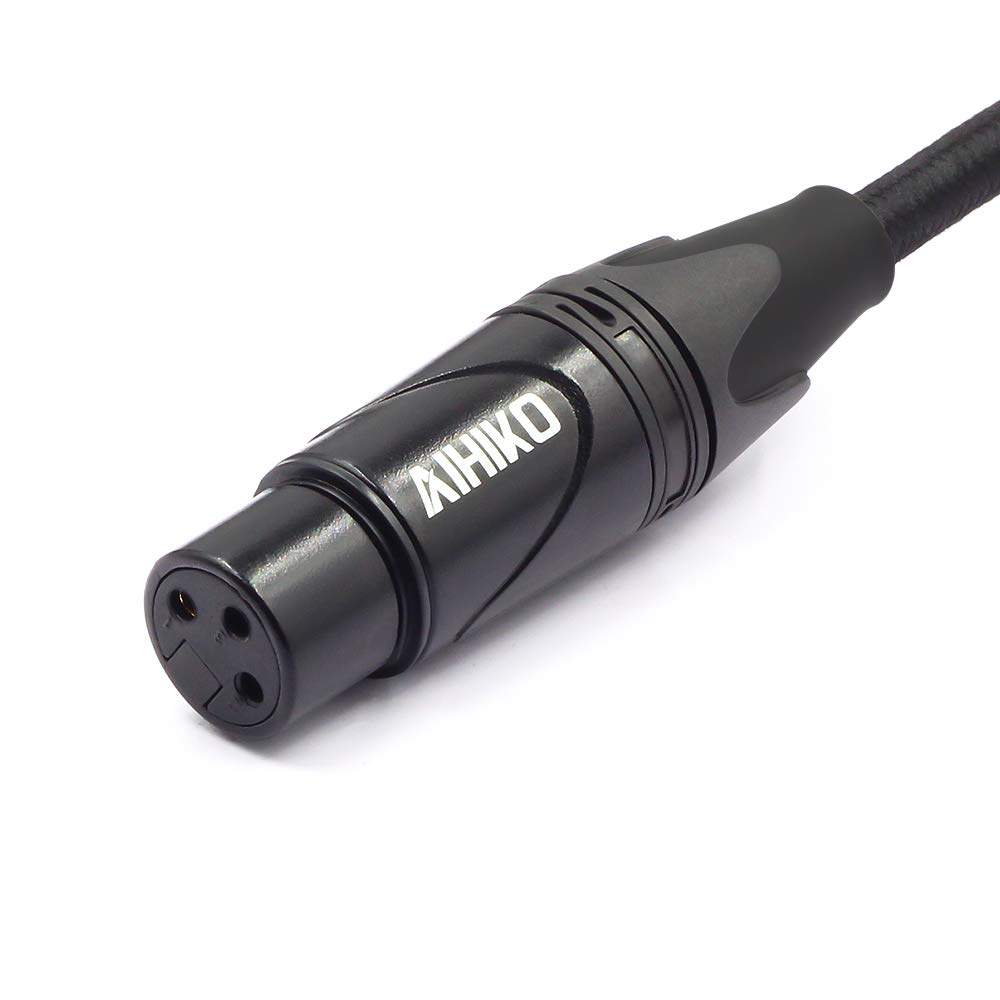 AIHIKO XLR to 3.5mm Microphone Cable 1/8 Inch TRS Stereo Male to XLR Female Nylon Braid Mic Cord, 10 Feet