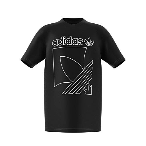 adidas Originals unisex-youth Badge Tee Black Small