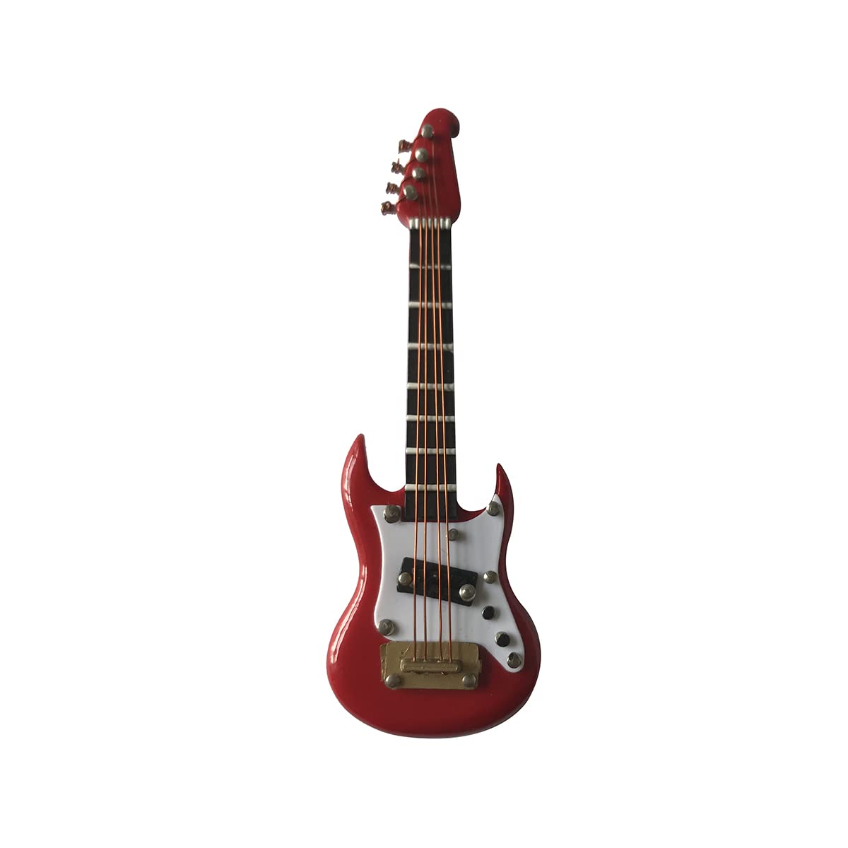 ALANO 8cm red bass Guitar Ornament Mini Electric Guitar Model Musical Ornaments(GE23R-8)