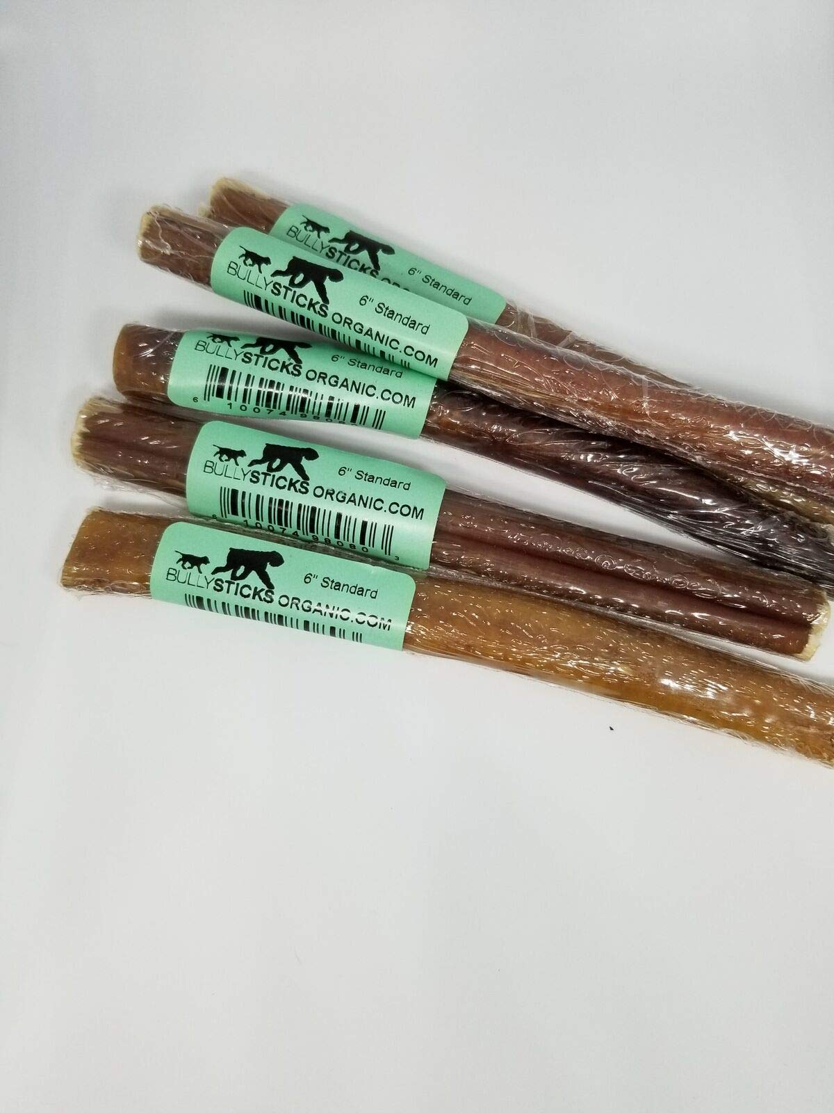 Bullysticks Organic Standard 6" Bully Sticks for Dogs - All Natural Dog Treat, These Chews are Free Range Bully Sticks, USDA Approved (10 Pack)