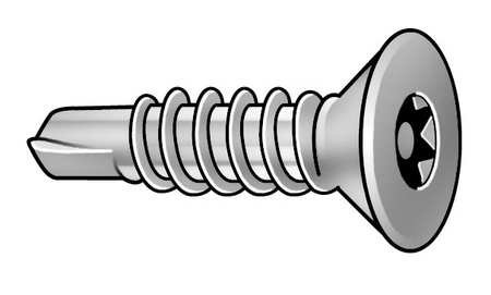 Tamper Screw, Flat, 10-16, 2 L, PK50
