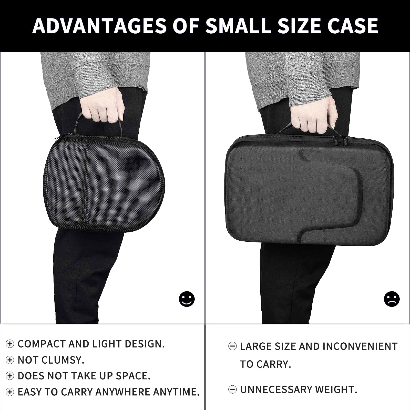 AnyTime Blades Case for Oculus Quest 2 V_r Gaming Headset Compatible with Elite Strap and More Accessories, Hard Protective Portable Carrying Travel Storage Bag