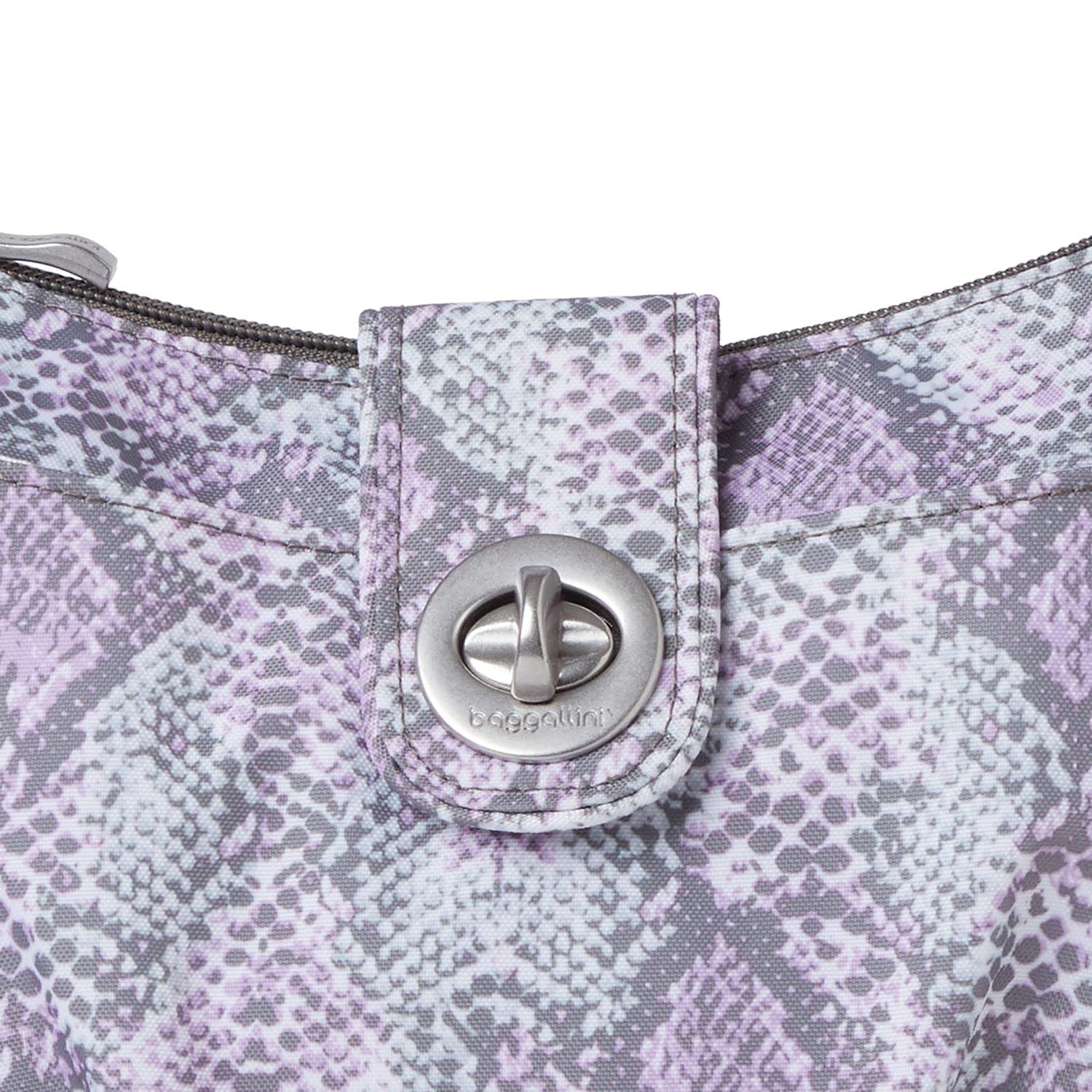 Baggallini International Sorrento RFID Hobo Bag Blush Python One Size