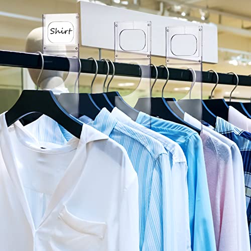 Closet Dividers Plastic Closet Dividers for Hanging Clothes Transparent Rectangle Clothing Rack Size Dividers, Organize Clothes (10 Pack)