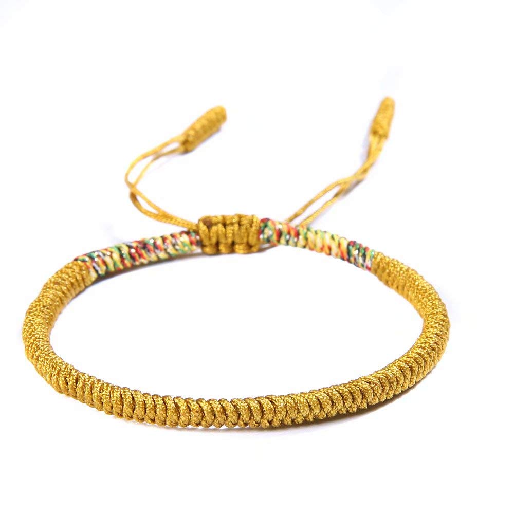 AIIGOU Tibetan Lucky Bracelet Handmade Woven Bracelets Mens Womens Lucky Red String Bracelets for Protection 4PCS