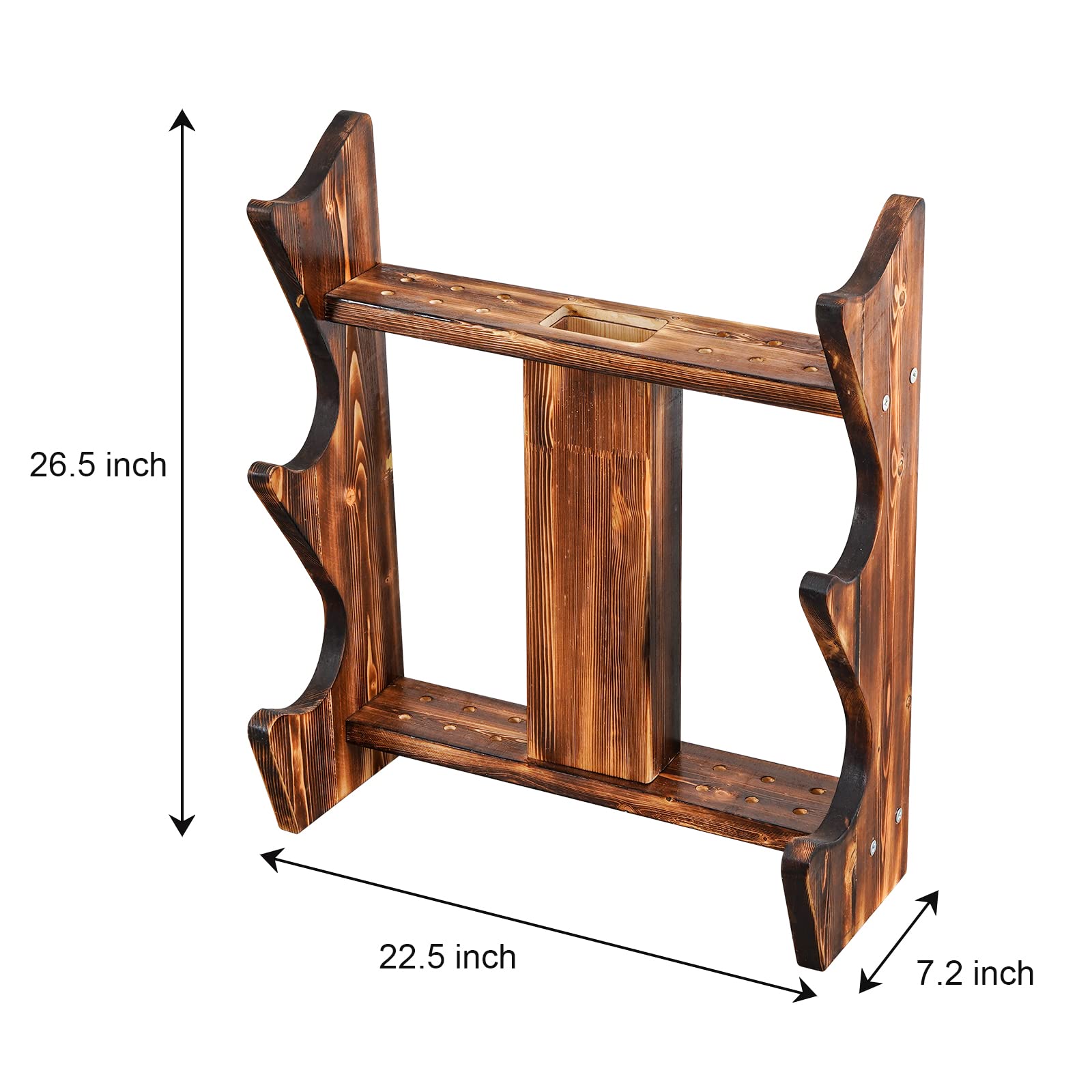 Aimdorarchery Bow Stand Archery Bow Shelf-for All Archery Bows Multi-Function Bow Stand Can Hold 3 Bows and 24 Arrows Fit for Archery Hall、Indoor and Outdoor Practice、Backyard Archery