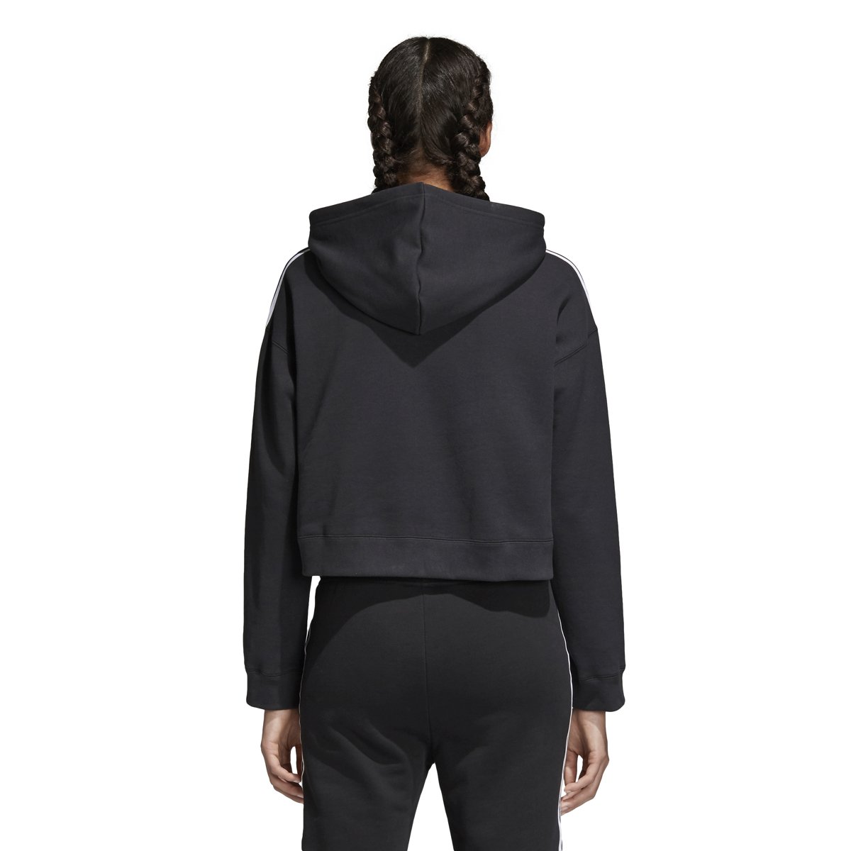 adidas Originals Women's Cropped Hoodie, Black, XL