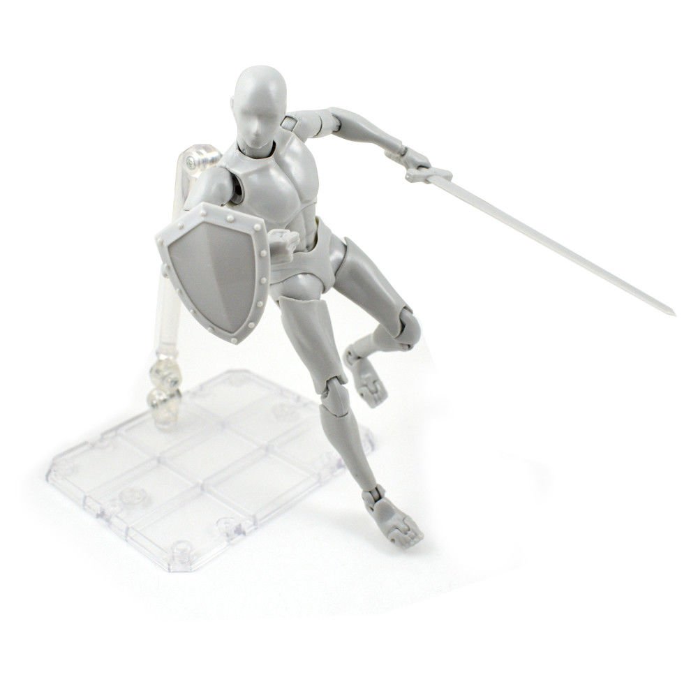 Body Kun Doll PVC Body Chan DX Set 2.0 Gray Color for SHF Body Kun DX Set Male & Female Action Figure Model Set