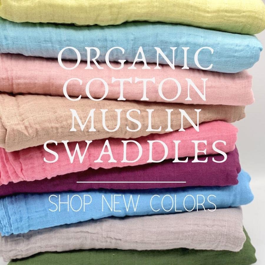 Cute New York Organic Muslin Swaddle Blankets for New Born Boys Girls (Single White)