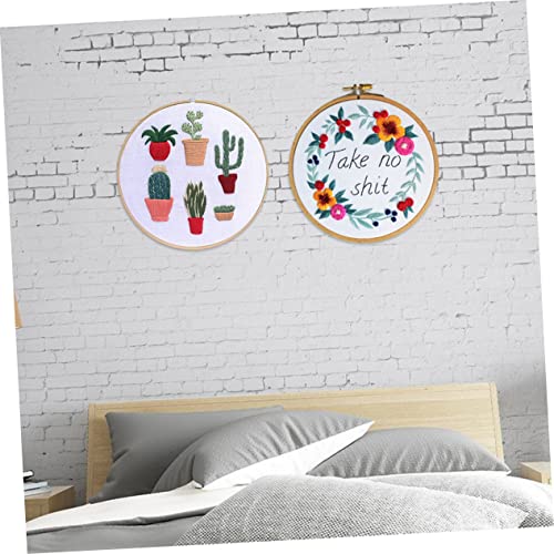 BETOOKY 1 Set Starter Punch Needle Kit Piecing Thread Cross Painting Cross Stitching Thread Cross Starter Kit Ornament Kits Cross Stitching Material Kit Embroidery White Child Household
