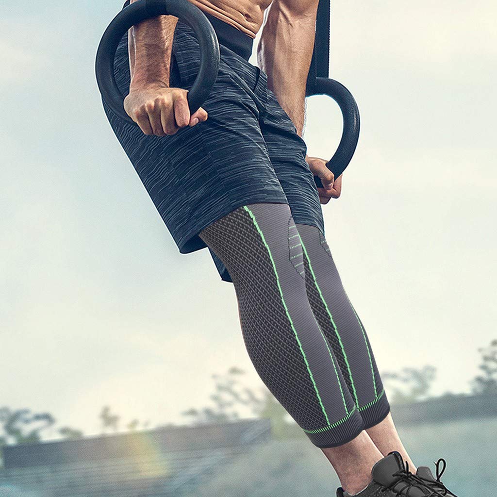 Baishitop Kneepad Splint Calf Calf Men's Compression Women's For Socks Socks Socks with Vertical Pinstripe for Men (Grey, M)