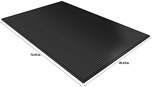 BalanceFrom Heavy Duty Thick Real Rubber Mat Exercise Equipment Floor Mat, 6 ft. x 4 ft., 3/4" Thick