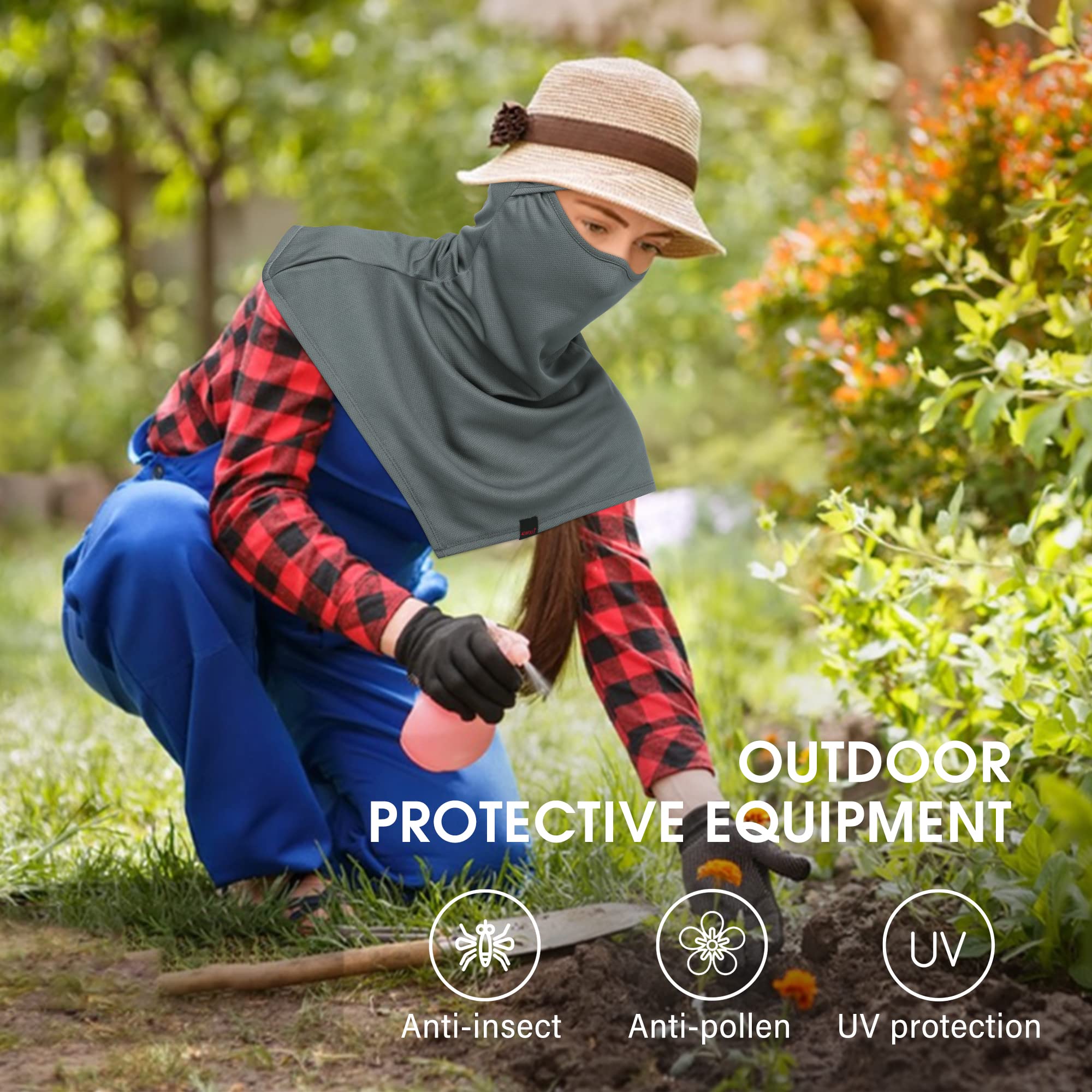 AIWOLU Balaclava Full Face Mask Summer for Sun Protection Breathable Long Neck Covers for Men Women Cycling FishingâŚ