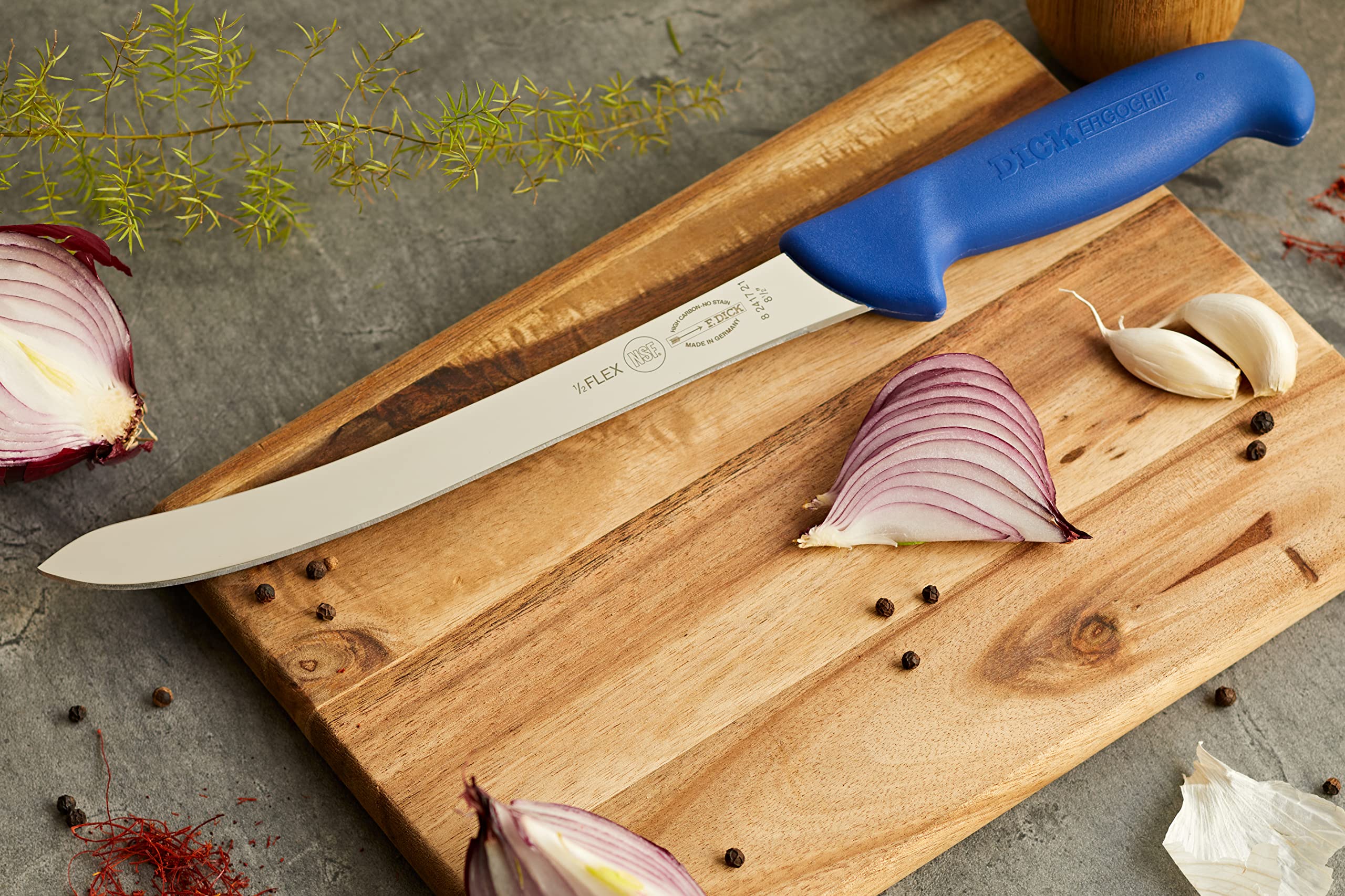 F. DICK – ErgoGrip Fillet Knife - Butcher knife with 8.3" blade & 56 HRC - Ideal for processing meat - Boning knife - NSF Certified - Stainless steel - Ultra sharp - Ergonomic handle - Made in Germany