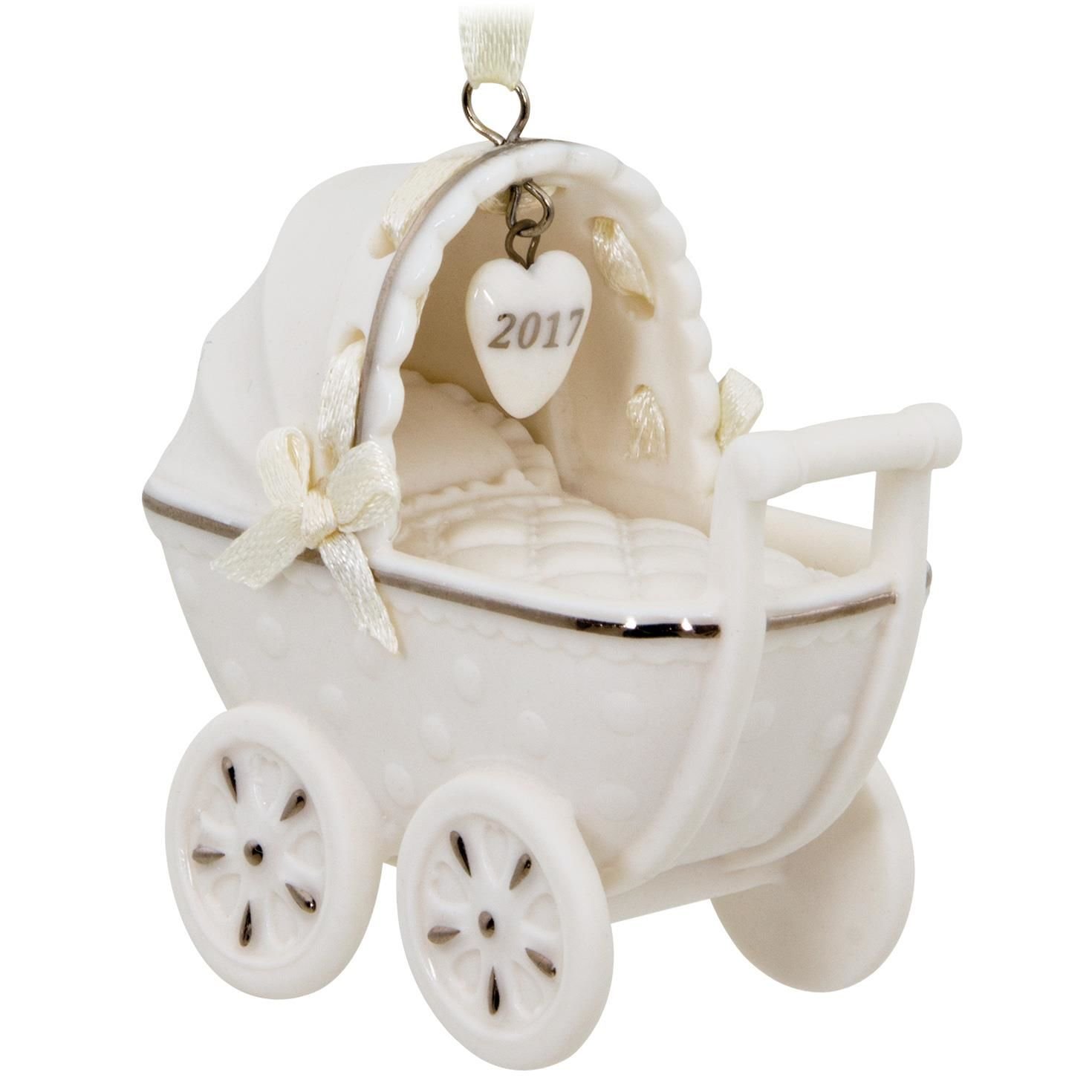 Hallmark Keepsake 2017 Baby's First Christmas Dated Premium Porcelain Christmas Ornament