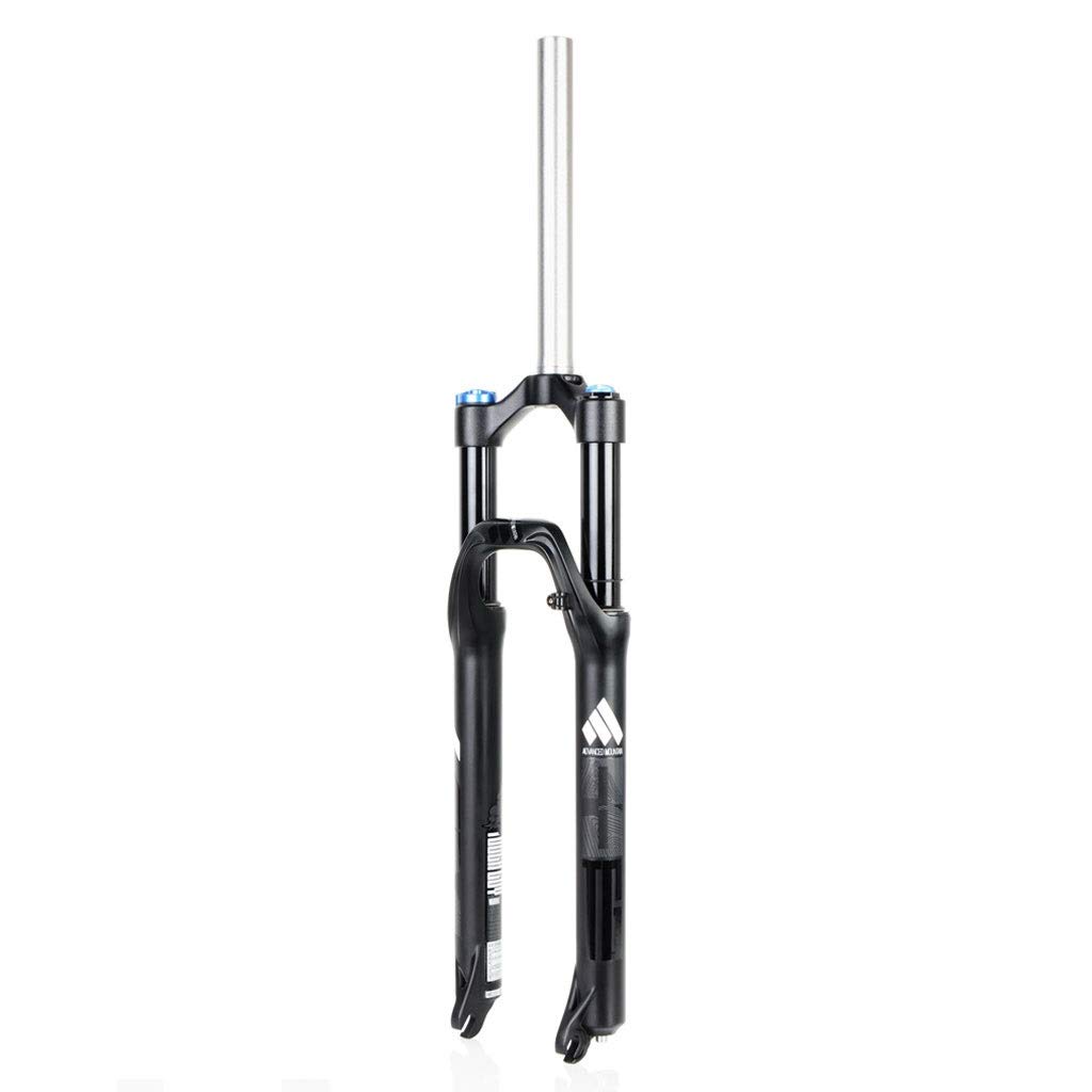 aiNPCde 26" 27.5 Inch Bike Front Fork Mountain Accessories Magnesium Alloy Air Shock Absorber (Color : Black ash, Size : 26inches)