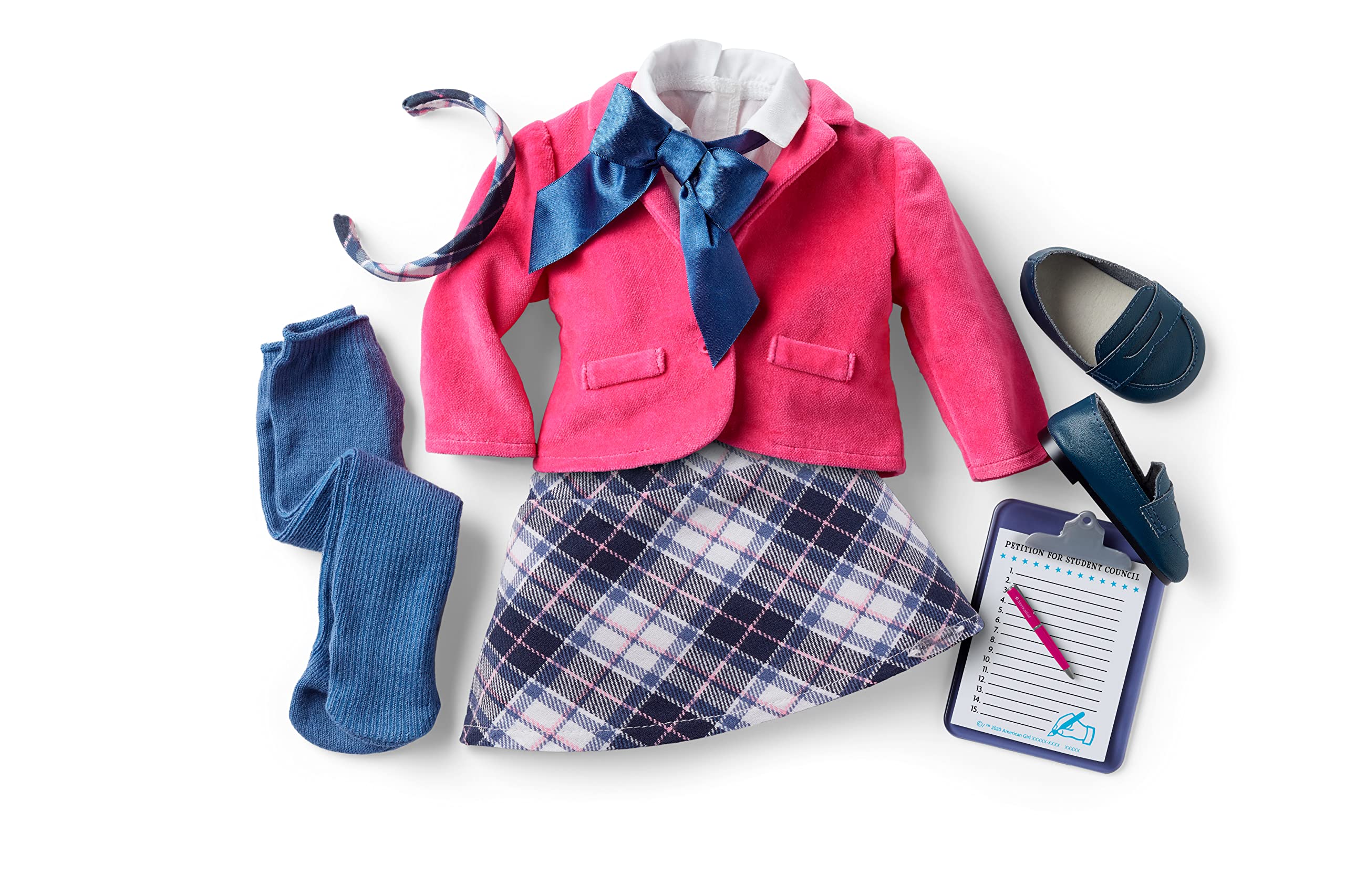American Girl Truly Me 18-inch Doll Student Council Election Outfit with Jacket, Necktie, Skirt, and Shoes, For Ages 6+
