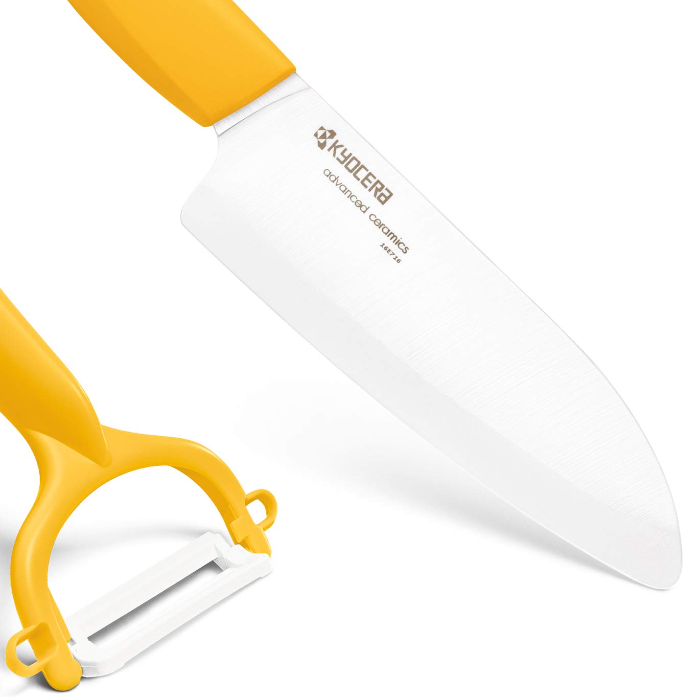 Kyocera Revolution Ceramic Knife and Peeler, 5.5 inch, Yellow