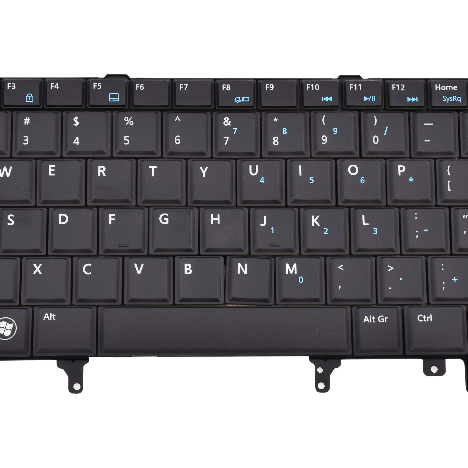 SUNMALL Replacement Keyboard with Backlit Compatible with Dell Latitude E5420 E5430 E6220 E6320 E6330 E6420 E6430 E6440 Series US Layout Black (Without Pointer Stick)