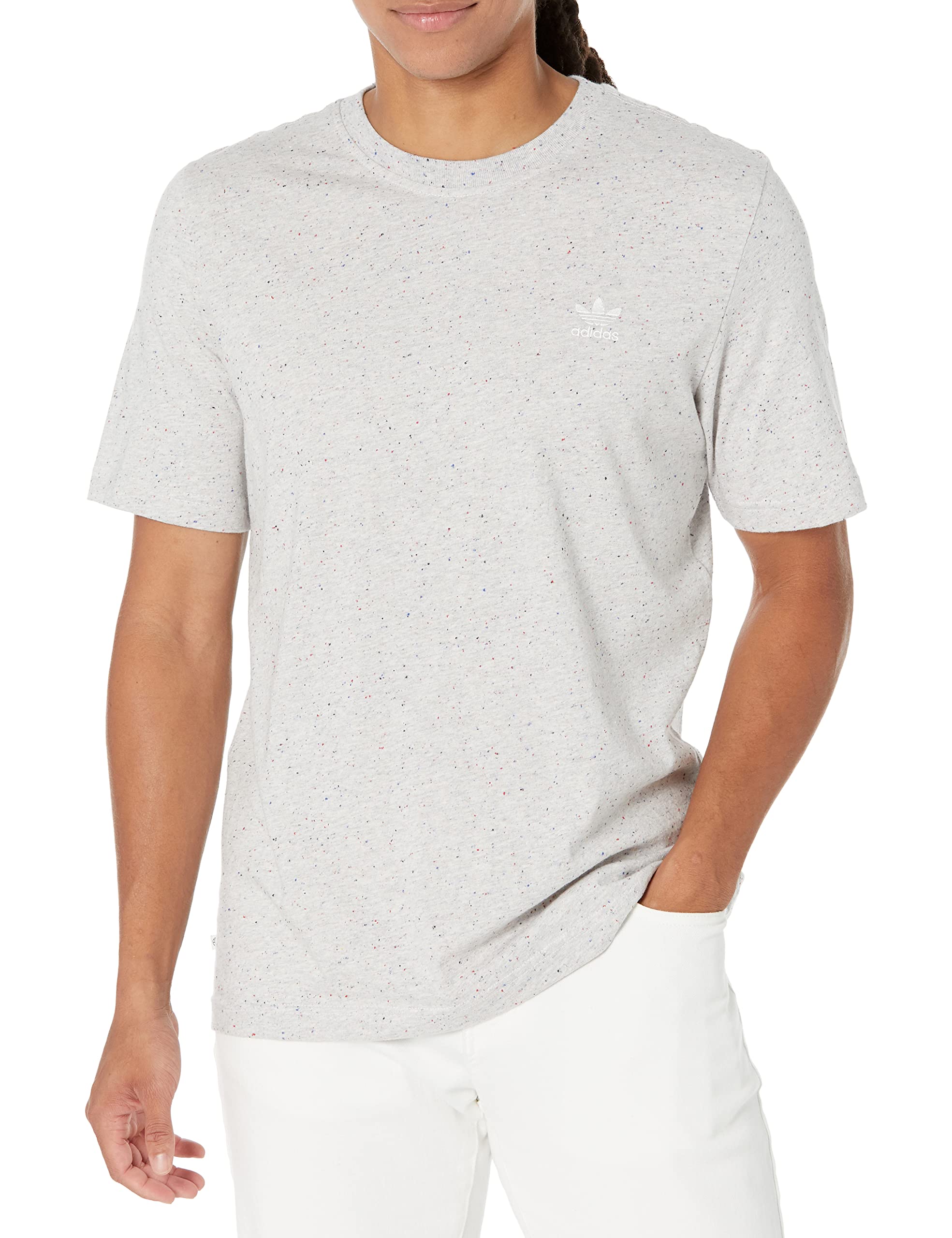 adidas Originals Men's Essentials Made with Nature Tee, Multicolor, Large