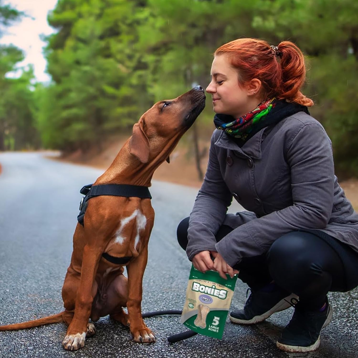 Bonies Natural Calming Formula Small-Sized Single Bone - Contains Chamomile & Lavender, Help Anxiety, Excessive Barking & Trembling, Chicken Flavor, [Small Dogs], 120 Bones