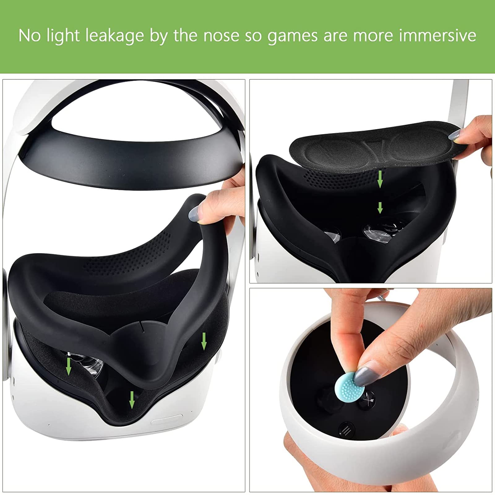 ALKOO Carrying Case Compatible with Oculus Quest 2 Accessories, for Meta Quest 2 VR Headset Silicone Cover, Face/Touch Controller Grip/Protective Lens Cover & Shoulder Strap for Transport Storage