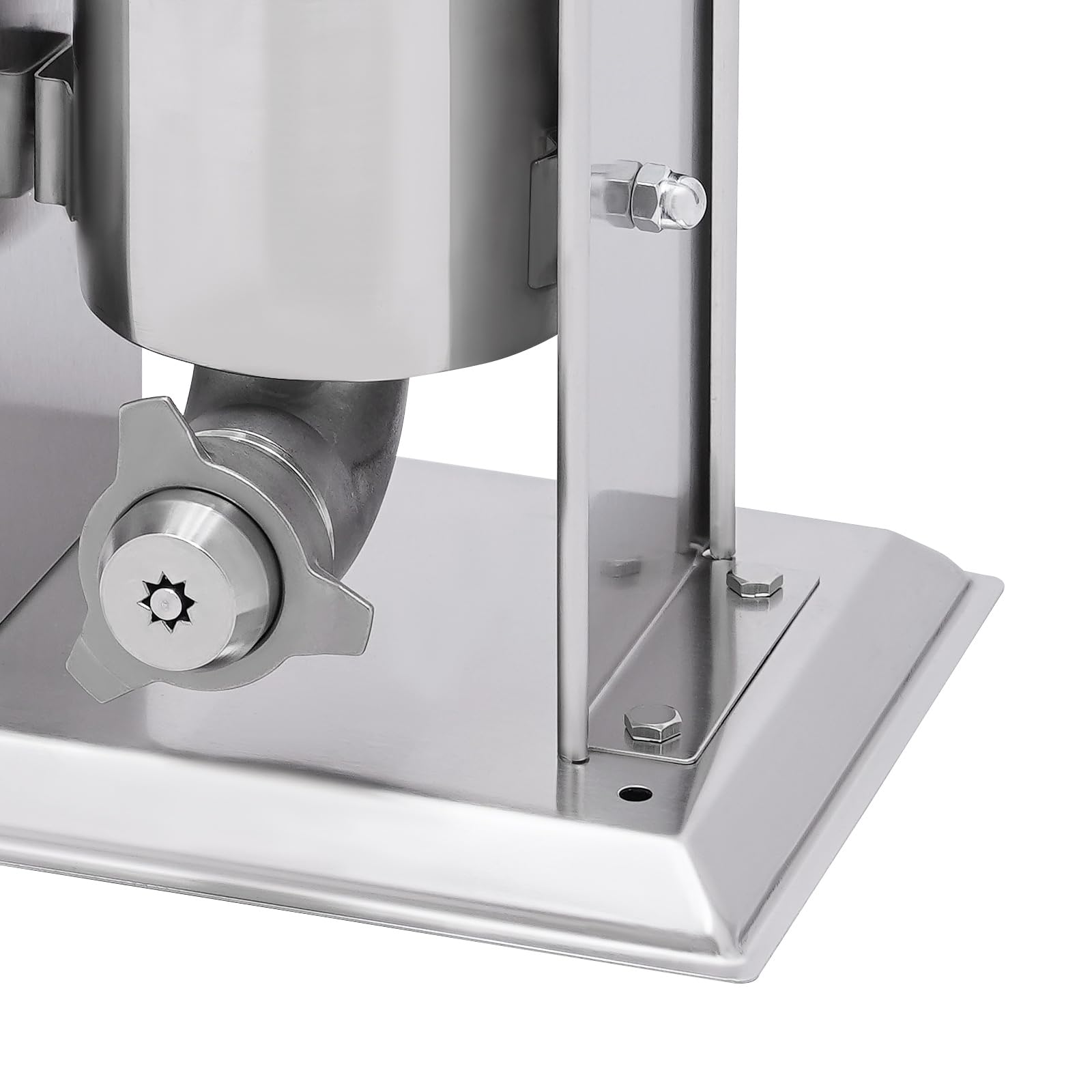 Commercial Churro Machine Hand Crank Stainless Steel Churro Maker with 6 Nozzles Home 5L Vertical Type Manual Spanish Donuts Churro Filler Machine for Restaurants Cafeterias Bakeries