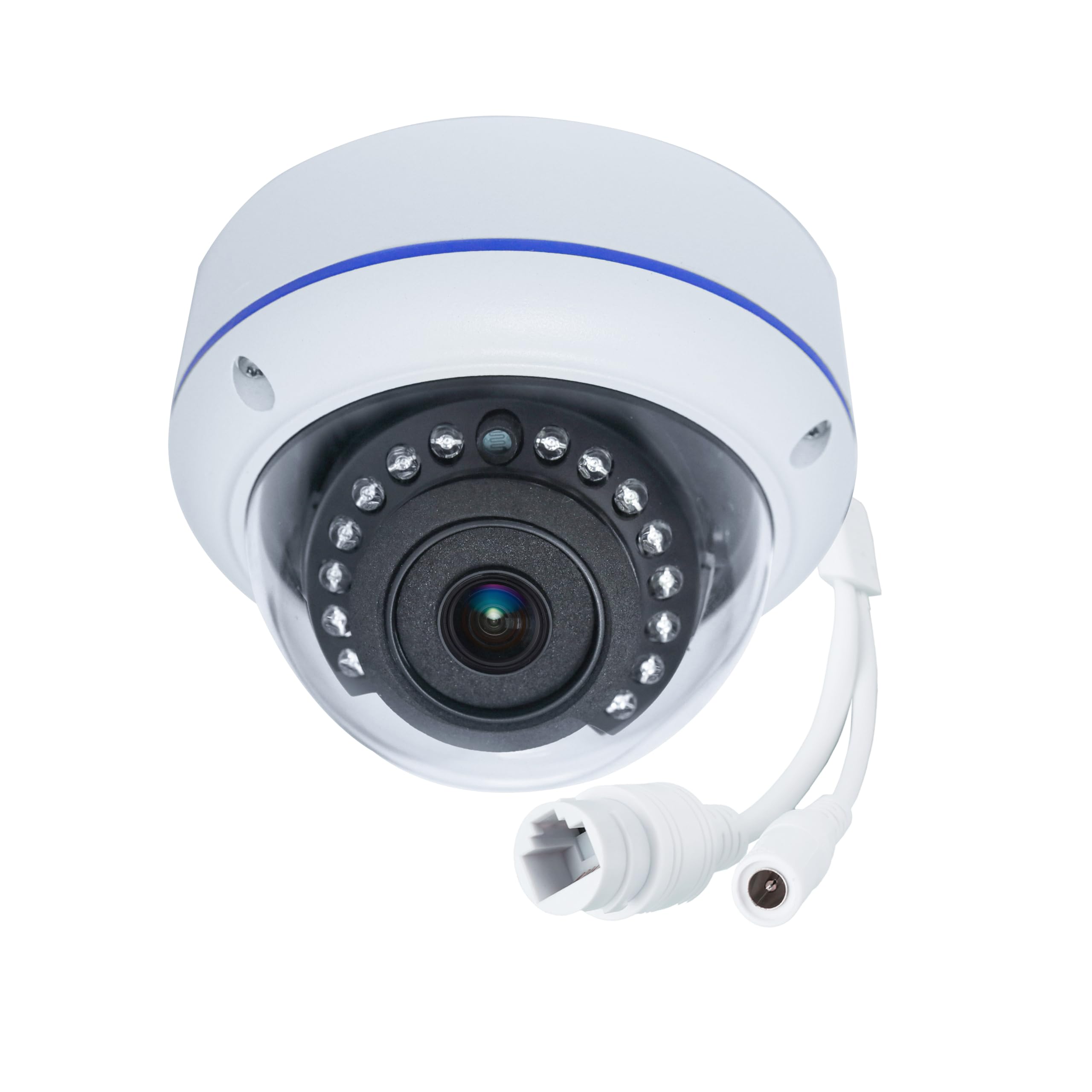 HD 5MP 4MP PoE IP 180 Degree Wide Angle Dome CCTV Security Camera 1.7mm Fisheye Lens Outdoor/Indoor H.265 with Mic/Audio Night Vision Surveillance Network Camera