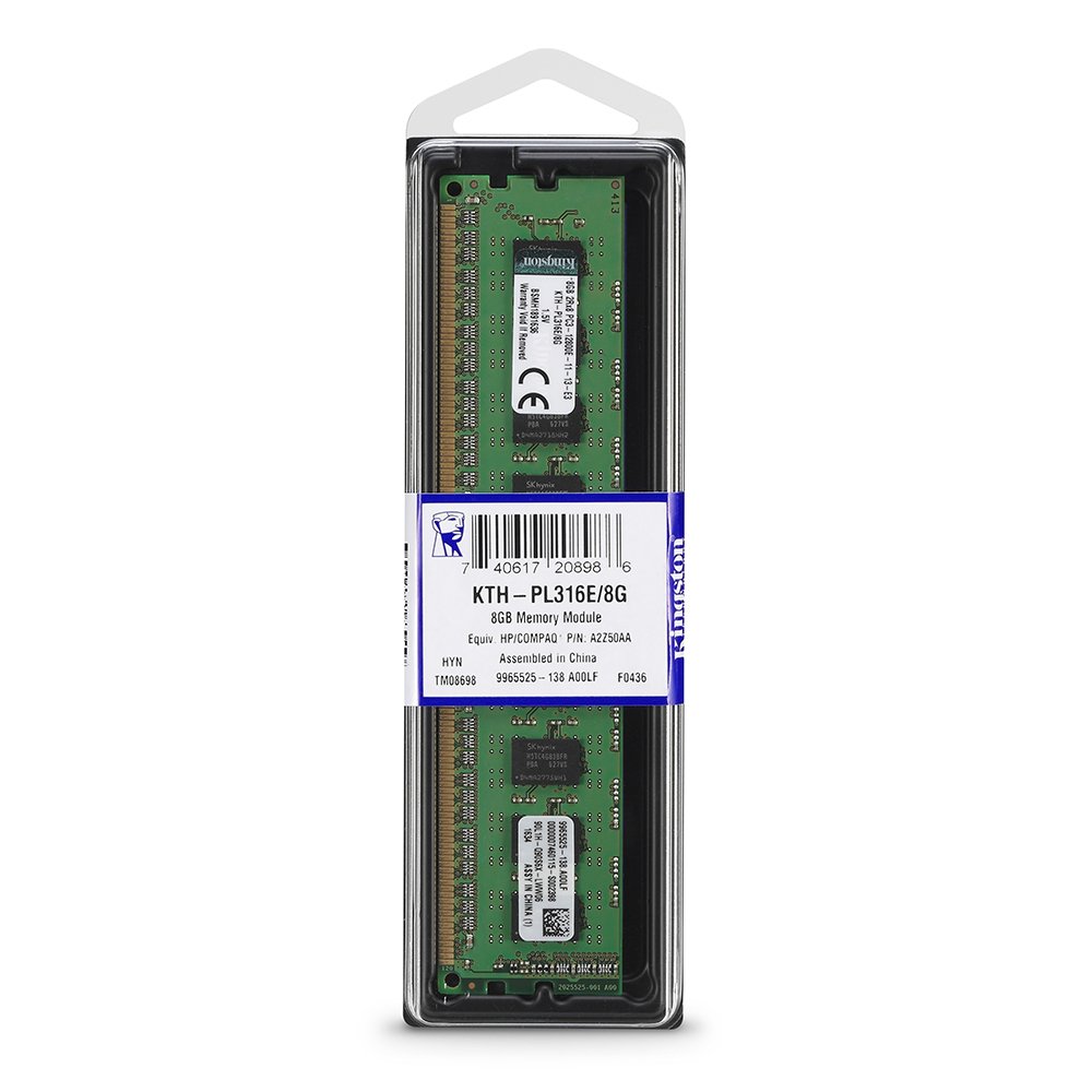 Kingston Technology 8GB DDR3 1600MHz PC3-12800 ECC DIMM Memory for Select HP/Compaq Desktops KTH-PL316E/8G