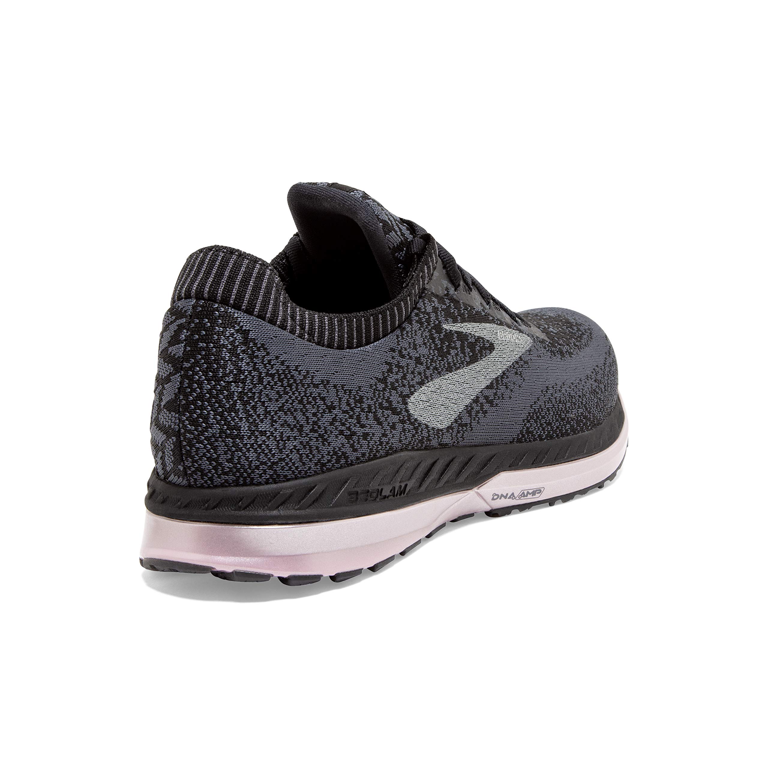 Brooks Womens Bedlam Running Shoe - Black/Black/Rose - B - 11.0