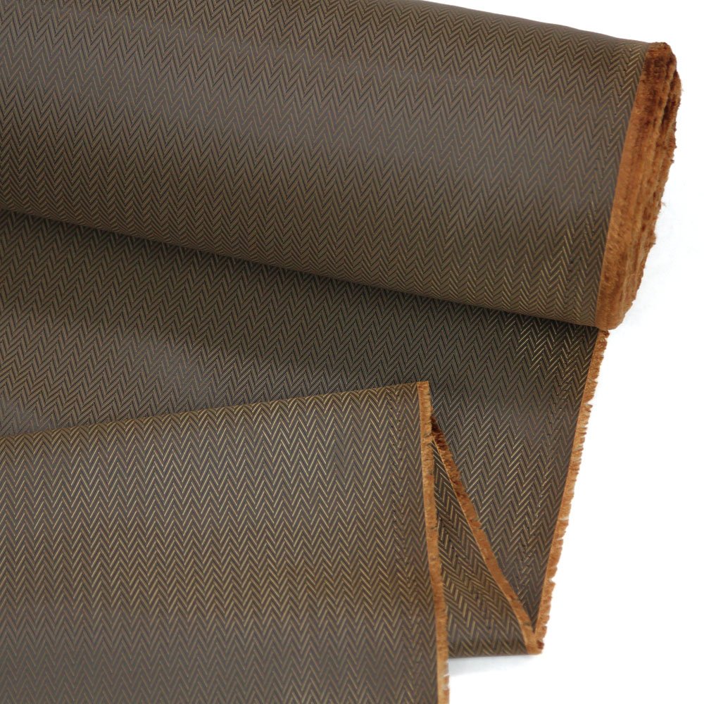 Brown Two-Tone Herringbone Lining Fabric, Sold by The Yard