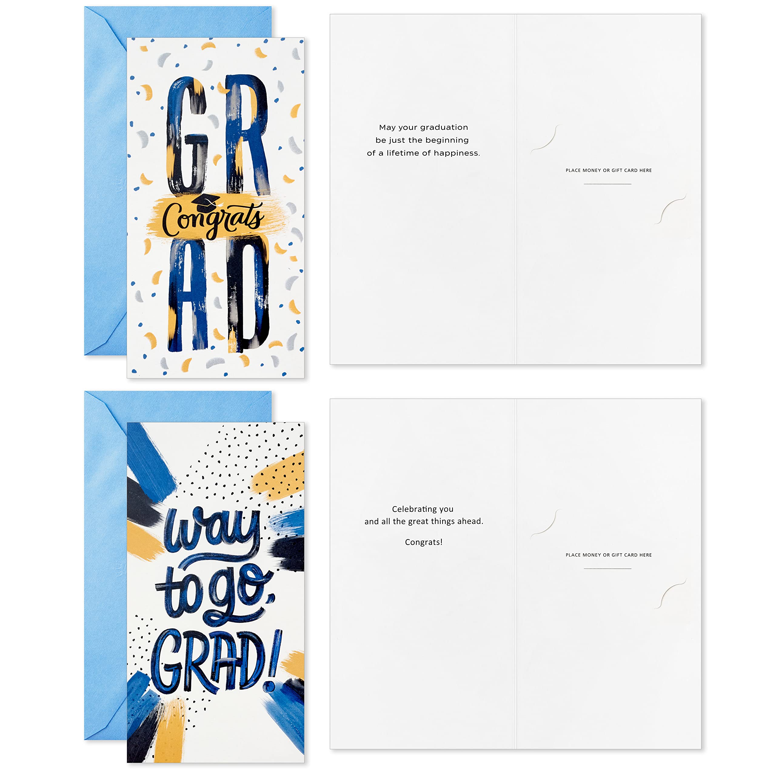 Hallmark Graduation Money Holders or Gift Card Holders Assortment with Envelopes, You Did It (36 Cards and Envelopes)