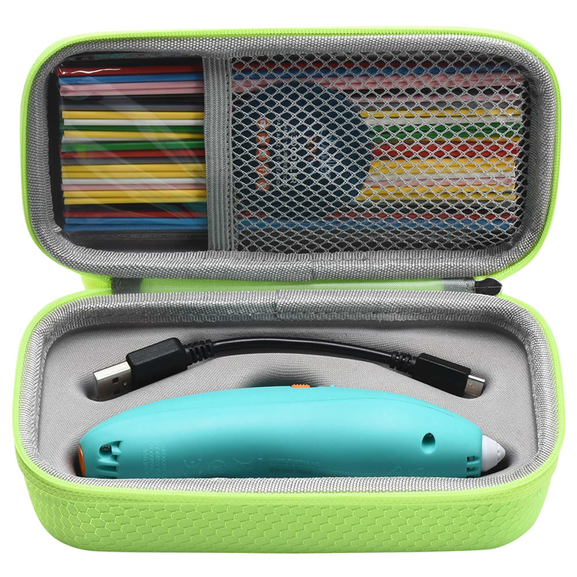 Seracle Carrying Case Protect Pouch Sleeve Cover Compatible with 3Doodler Start+ Essentials (2023) 3D Pen Set for Kids (Green)