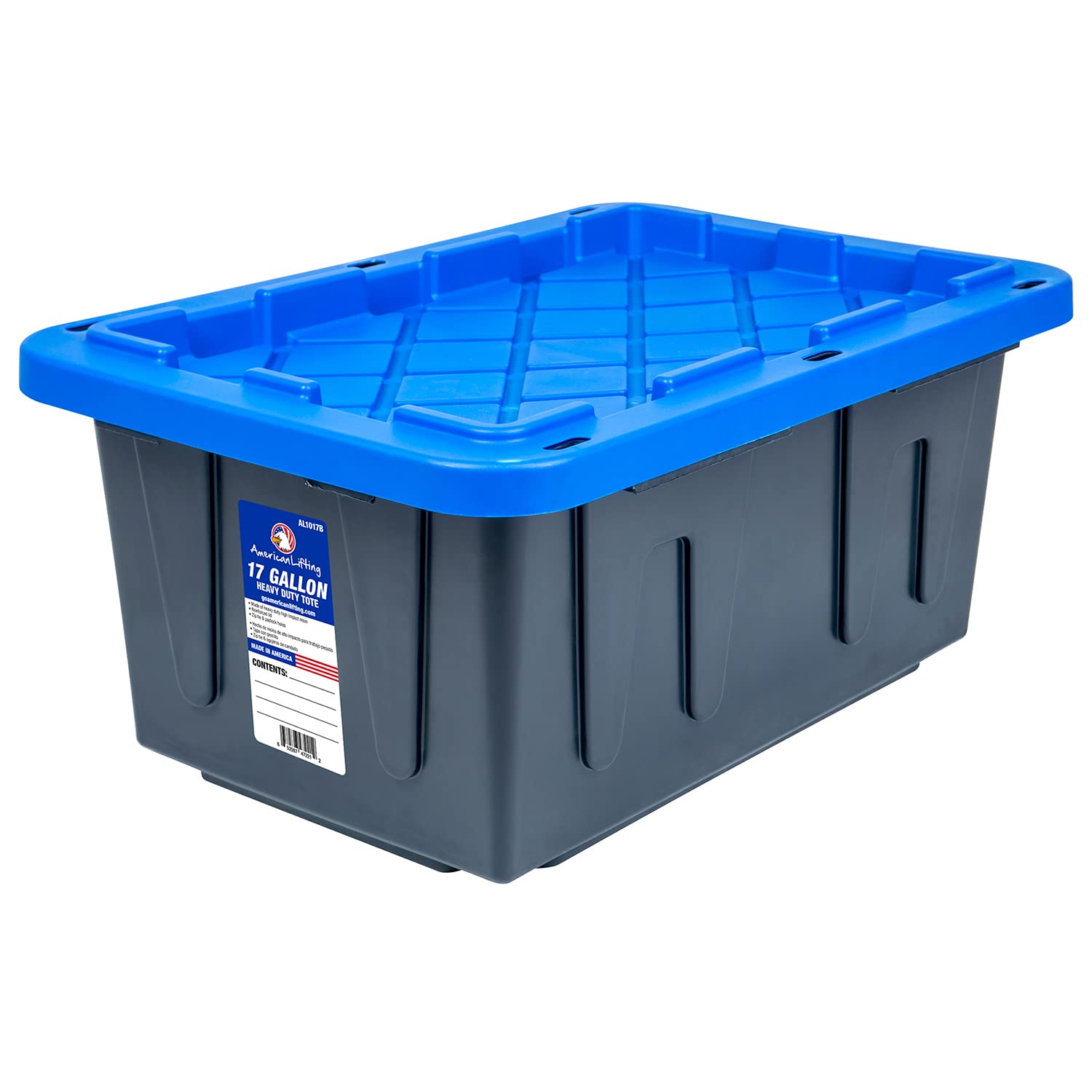 American Lifting 17-Gallon Storage Containers - Tough with Lids Durable Stackable - Keep Your Belongings Safe and Organized - (4 Pack - Red)