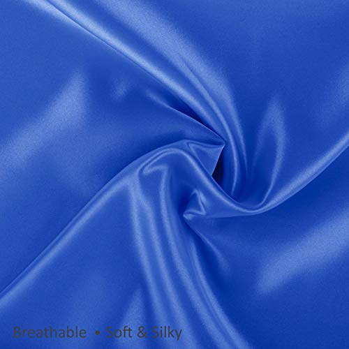 ShopBedding Luxury Satin Pillowcase for Hair – Standard Satin Pillowcase with Zipper, Royal (1 per Pack) – Blissford