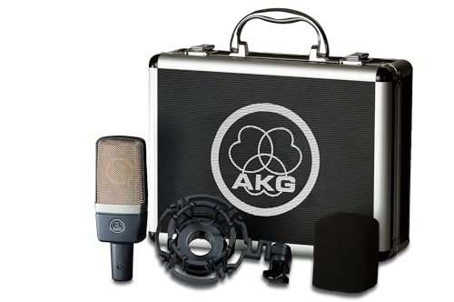 AKG Pro Audio C214 Professional Large-Diaphragm Condenser Microphone, Grey